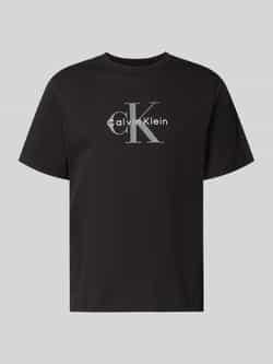 Calvin Klein Jeans T-Shirt mit Label-Print und Rundhalsausschnitt