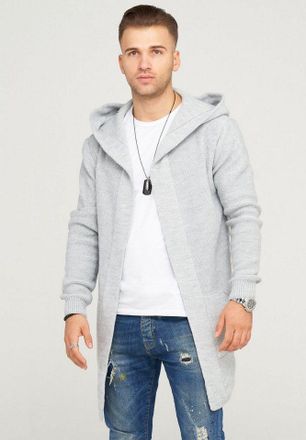 Behype. Strickjacke JAROMIR mit kuscheliger Kapuze