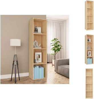 vidaXL Vidaxl - Bücherregal/TV-Schrank Sonoma-Eiche 36x30x143 cm Holzwerkstoff - Bücherregal - TV-Stand - Holzmöbel - Schlafzimmermöbel - Wohnzimmermöbel