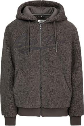 Pitbull Sweat &agrave; capuche Galaxy pour homme - Veste polaire Sherpa avec capuche - Veste chaude zipp&eacute;e - Coupe d&eacute;contract&eacute;e - Veste dhiver avec fermeture &eacute;clair 