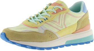 Victoria Baskets Luna Multicolore Nylon & Pi&egrave;ces en Daim & Semelle Crant&eacute;e 1156114 pour Femme Amarillo 41