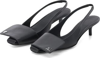 Courr&egrave;ges Low-Top Sneaker - Pumps mit Logo - Gr. 36 (EU) - in Schwarz - f&uuml;r Damen