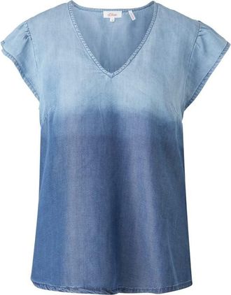 s.Oliver Damen 120.10.206.10.100.2116168 Bluse, 52V9 blau, 38