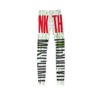 Moschino Graphic Print Baumwollleggings - - Trousers - Damen - Mehrfarbig - M