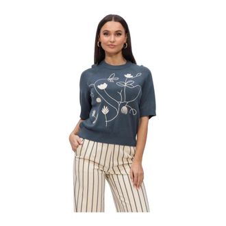 Object Object, Damen, Strickwaren, Blau, XLGr&ouml;&szlig;e