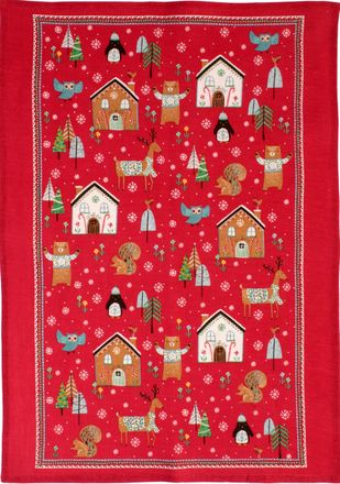 Ulster Weavers Ulster Weaver Geschirrtuch Festive Friends, Baumwolle, Rot