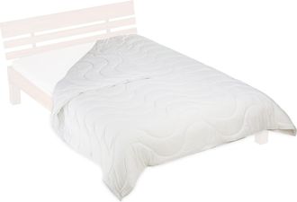 Relaxdays Bettdecke, 200x220 cm, 4 Jahreszeiten Decke, Öko-Tex Standard 100, Polyester, Schlafdecke Sommer, Winter, weiß