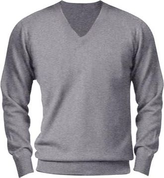 Generic Sweat-shirts pour homme Pull &agrave; col en V Sweat &agrave; capuche Hiver Hommes Manches longues Coupe ample Haut de base pour homme Automne et hiver Solide D&eacute;con