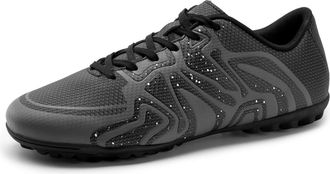 Dream Pairs Herren Fu&szlig;ballschuhe Training Sportschuhe Hallenfussballschuhe Fu&szlig;ballspiel Fussballschuhe,Size 46,Schwarz/Dunkelgrau,DMUMSO2502