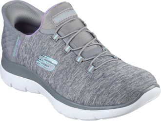 Skechers Hands Free Summits - Dazzling Haze Damen-Sneakers zum Hineinschl&uuml;pfen, Grau Mint, 38 EU Weit