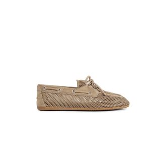 Miu Miu Mesh And Suede Loafers