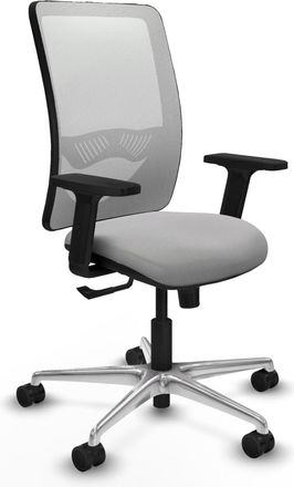 Piqueras y Crespo Hochwertiger B&uuml;rostuhl Zulema mit 2D-Armlehnen, h&ouml;henverstellbare Lendenwirbelst&uuml;tze, ausgestattet mit Sincro 3 Positionen und Schneideschaum, Wei&szlig;/He