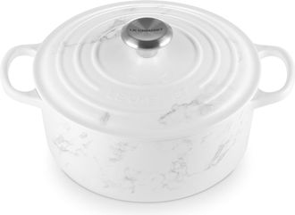 LE CREUSET Le Creuset Signature Gusseisenbr&auml;ter mit Deckel, &Oslash; 24 cm, rund, geeignet f&uuml;r alle Herdarten und Induktion, Volumen: 4,2 l, 4.3 kg, Marble, 21177248691