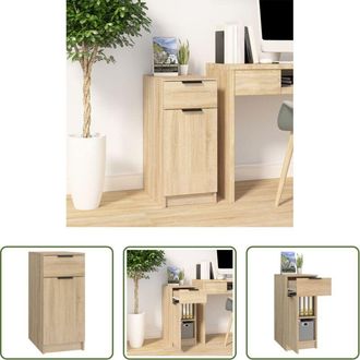vidaXL Rangement bureau - Armoire de bureau Ch&ecirc;ne sonoma 33,5x50x75 cm Bois ding&eacute;nierie