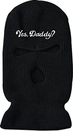 Generic Cagoule en tricot &agrave; 3 trous pour le ski, le cyclisme, le plein air, le cyclisme, le vent, Noir, Taille Unique, 41