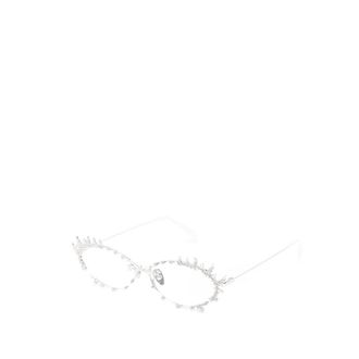 Yvmin 26606SLV00NN Crystal-Embellished Cat-Eye Sunglasses - Silver