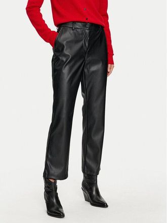 Vila Hose aus Kunstleder Paloma 14098247 Schwarz Flare Fit