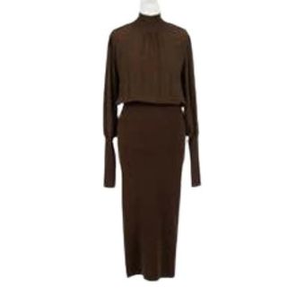 Twinset Femme, Robes, Brun, Taille: 38 FR Robe en maille