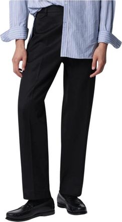 Santaniello Pantalon de costume en laine m&eacute;lang&eacute;e - Homme - Pantalons - Noir - Taille: 3XL