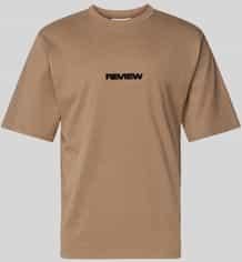 Review T-Shirt mit Label-Print