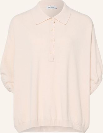 SoSUE Sosue Strick-Poloshirt Mit Merinowolle beige