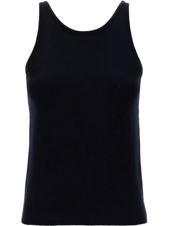 Max Mara débardeur en laine stretch - Bleu