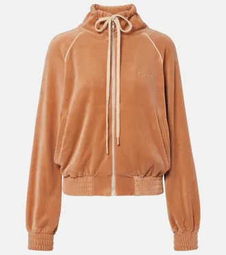 Chlo&eacute; Chlo&eacute; Sweat-shirt zipp&eacute; en coton m&eacute;lang&eacute;