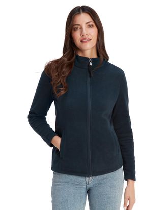 TOG24 Revive Damen Fleecejacke D&uuml;nn Leicht Outdoor Fleecejacken Mit Full-Zip Warm Winterjacke Antistatische Sweatjacke F&uuml;r Wandern Sport Laufen Dunkles Indi