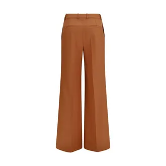 Chlo&eacute; Womens Orange Cotton Flared Pants