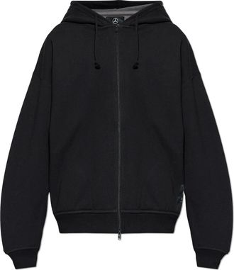 Yohji Yamamoto Homme, Sweatshirts et sweats &agrave; capuche, Noir, Taille: L Mercedes Zip Sweat &agrave; capuche