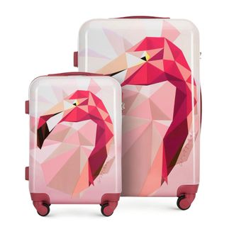 Wittchen Gep&auml;ckset Young-Kollektion ABS mit Polycarbonat Beschichtung und Teleskopgriff Koffer Set Reisekofferset Gep&auml;ckset (S+M) Rosa