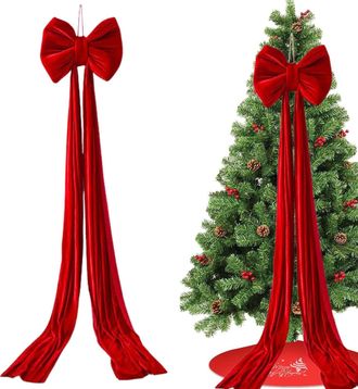 Generic f&uuml;r Weihnachtsbaum - Vorgebundene Ornament,Weihnachten Topper Dekoration | F&uuml;r Drau&szlig;en Und Drinnen T&uuml;r Vordertreppe Hintergrund Zuhause Urlaub