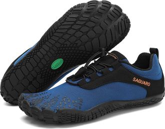 Saguaro Barfußschuhe Herren Damen Barfussschuhe Ultraleicht Bequem Barefoot Shoes rutschfest Atmungsaktiv mit Breiter Zehenbox für Training Fitness, Blau, 36 