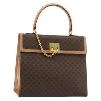 Celine Pre-owned Sac &agrave; main vintage Macadam Canvas - Femme - Pre-owned - Brun - Taille: ONE Size