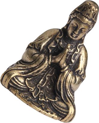 FOMIYES Avalokiteshvara Buddha Skulptur aus Messing f&uuml;r Wohnzimmer Dekoration und Buddhistische Heimtextilien Ornament