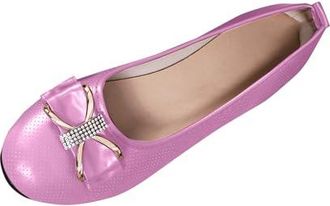 Generic Chaussures de ballet pour femme avec noeud - Couleur unie - &Eacute;l&eacute;gantes - L&eacute;g&egrave;res - Classiques - Confortables - Pour le travail et le bureau - Style d&eacute;c