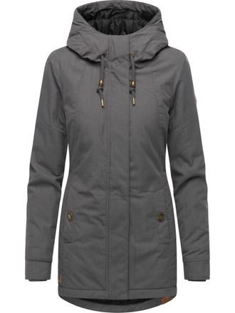 Ragwear Damen Winterparka warme Winterjacke mit Kapuze Monadena Parka YOUMODO Stone Grey Gr. 4XL