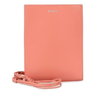 Jil Sander Femme, Sacs, Rose, Taille: ONE Size Sac bandouli&egrave;re en cuir avec sangle &agrave; noeuds