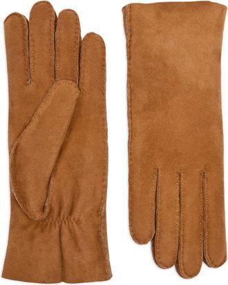 Agnelle gants en daim - Marron