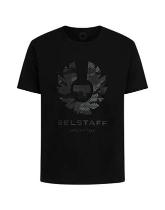 Belstaff 71140351-90000 Camo Searchlight Phoenix Black T-shirt pour homme, col rond, manches courtes, taille S/S, 100 % coton, Black Camo, XXL