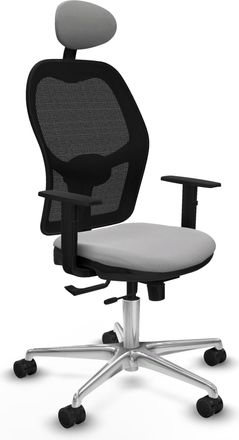 Piqueras y Crespo Jorquera B&uuml;rostuhl mit 1D-Armen, h&ouml;henverstellbare Lendenwirbelst&uuml;tze und festes Kopfteil, ausgestattet mit Syncro/Traslack und injiziertem Schaumstof