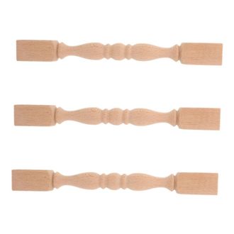 Angoily 3 St&uuml;ck Teiliges Unlackierte Holzpfosten Stabile S&auml;ulenst&uuml;tze Vielseitig f&uuml;r M&ouml;bel Treppen und Bastelarbeiten Elegantes Design Nat&uuml;rlicher Holzton