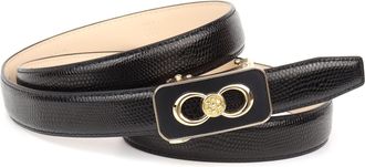 Anthoni Crown Damen Automati Ledergürtel Gürtel, Schwarz, 75