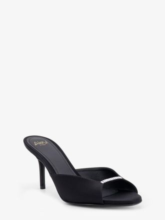 Alev&igrave; Womens Satin Sandals Luana Black Satin-Leather Satin/leather