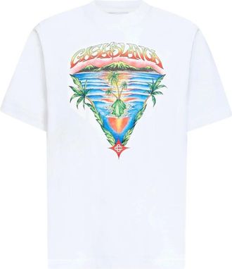 Casablanca Homme, Tops, Blanc, Taille: S Innocence Triangle Short Sleeve T-Shirt