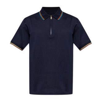 Paul Smith Zip Polo - - Tops - Herren - Blau - 2XL