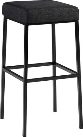 Clp Barhocker Montreal I Gepolsterter Barstuhl mit Stoffbezug I Tresenhocker mit Metallgestell, Farbe:dunkelgrau, Gestell Farbe:schwarz