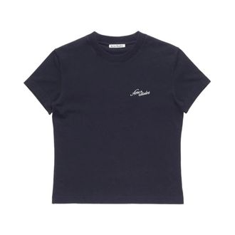 Acne Studios T-shirt en jersey avec logo - Homme - Tops - Bleu - Taille: L
