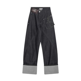 J.W.Anderson Turn Up Twisted Workwear Jeans - - Jeans - Damen - Blau - W28