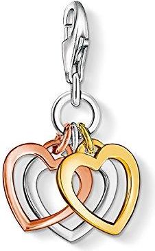 Thomas Sabo Femmes-Pendentif charm Coeur Charm Club Argent Sterling 925 plaqué or jaune et or rose 18 carats 0959-431-12